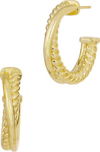 SAVVY CIE JEWELS Rope Textured Hoop Earrings | Nordstromrack
