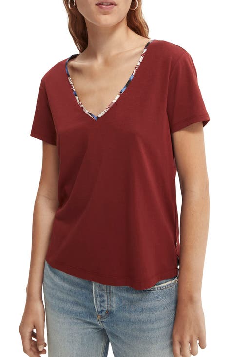 Women's Burgundy Tops | Nordstrom