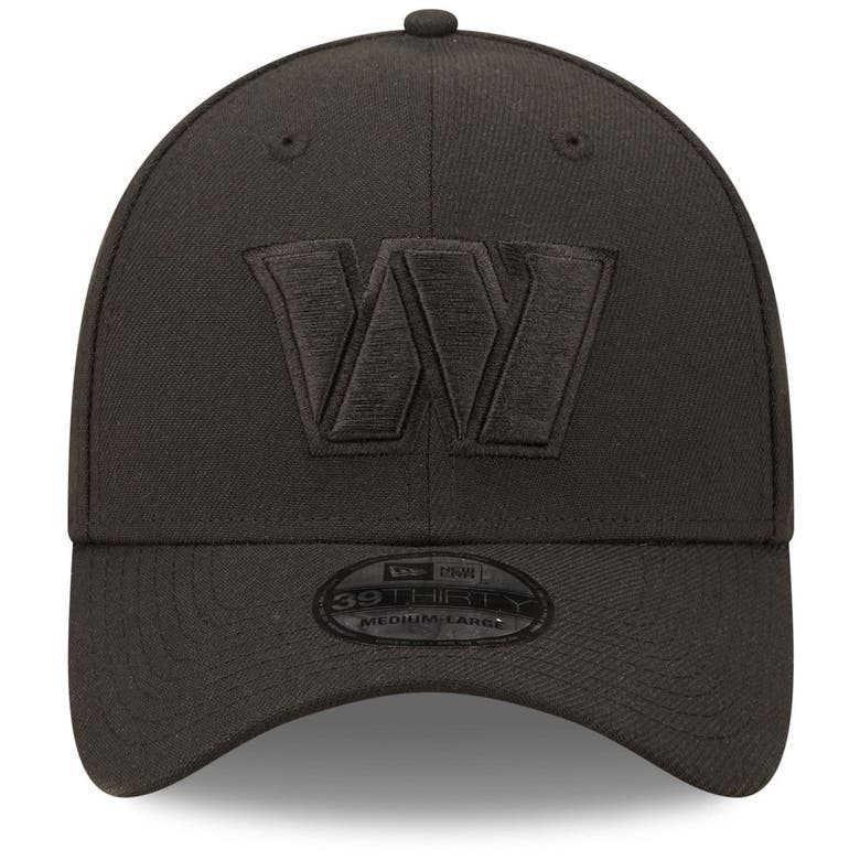 New Era Washington Commanders Black On Black 39thirty Flex Hat | ModeSens