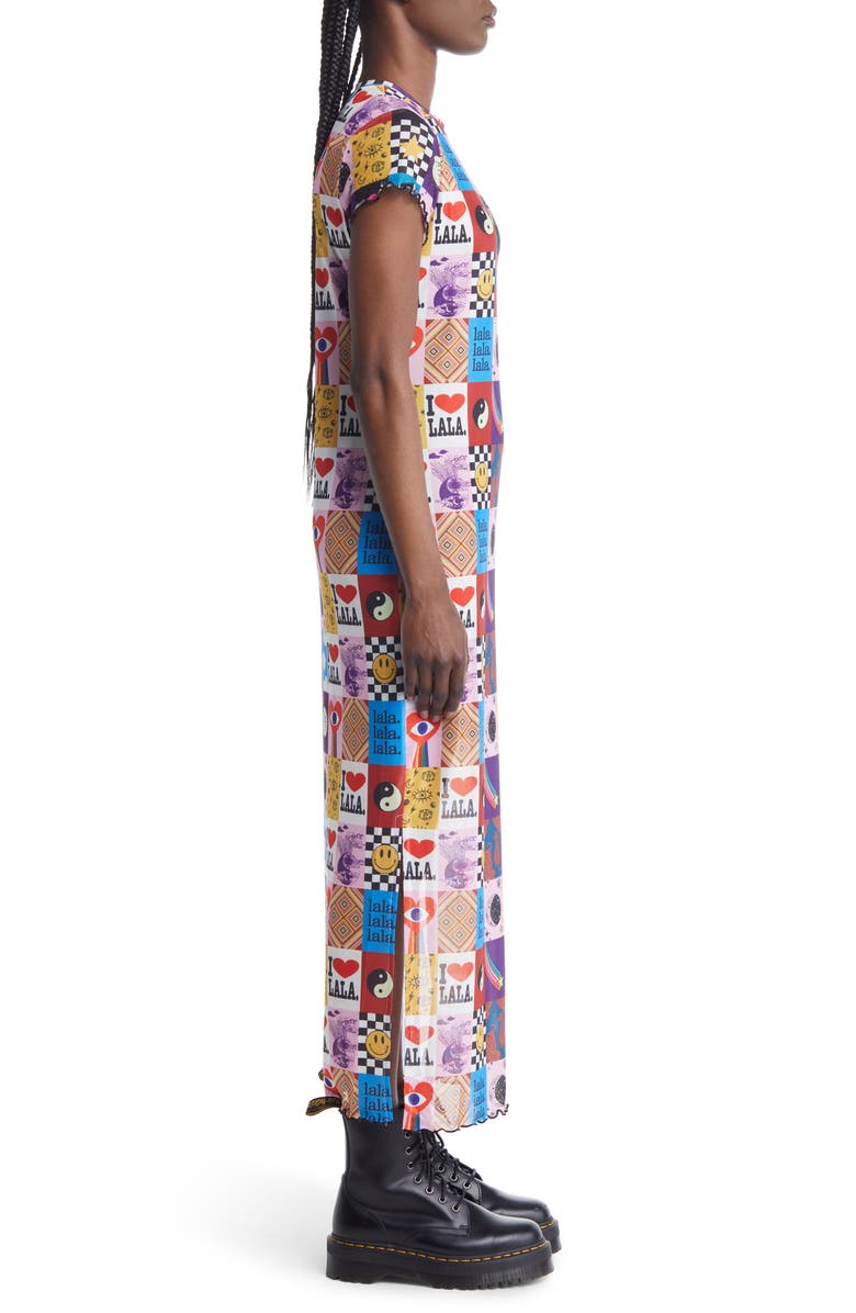Dressed in Lala Patchwork Print Mesh Dress | Nordstrom