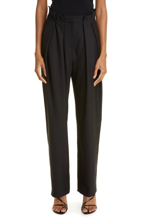 Womens Paperbag Waist High Waisted Pants And Leggings