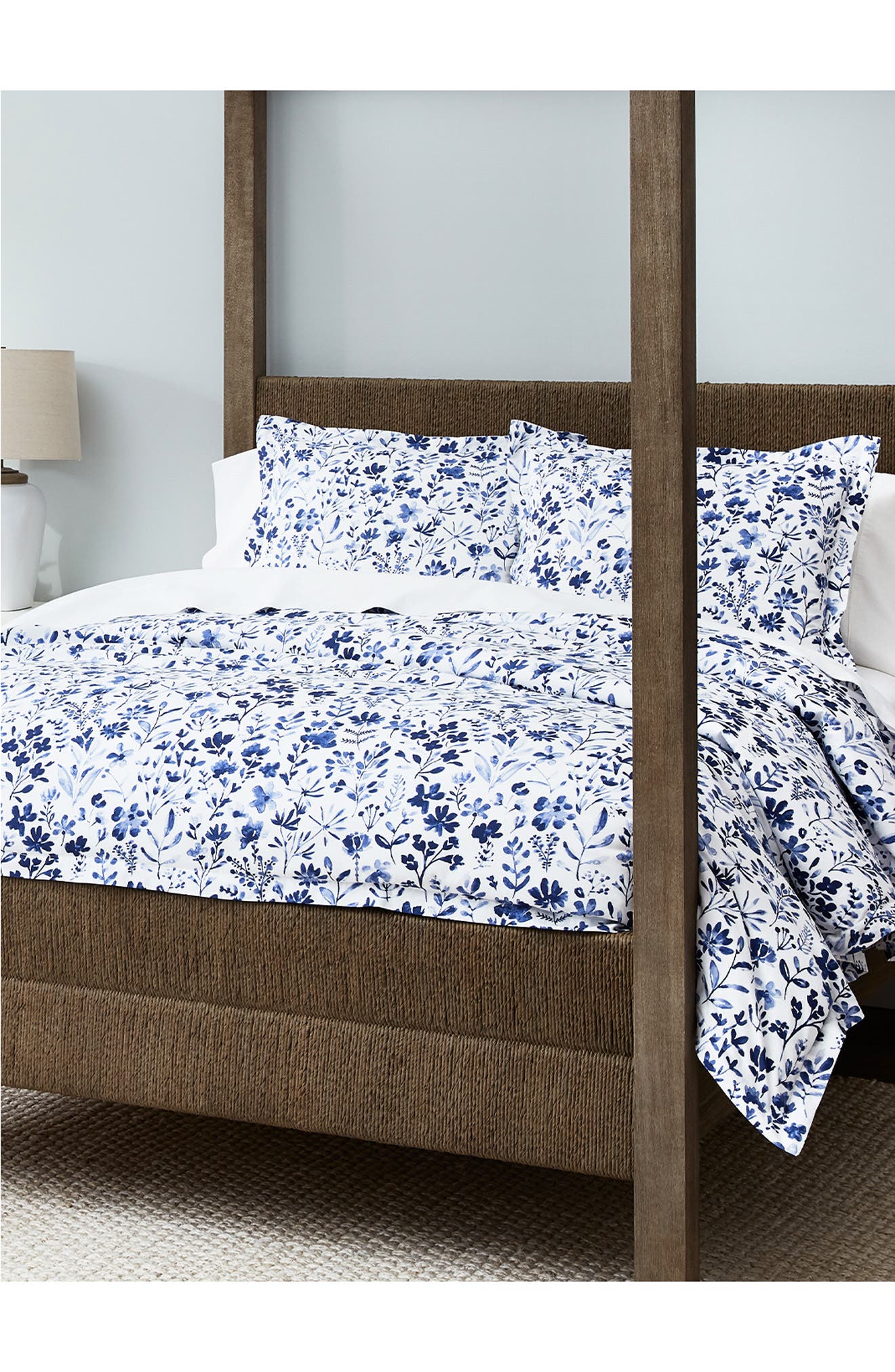 Boll & Branch Watercolor Floral Hemmed Duvet Cover | Nordstrom