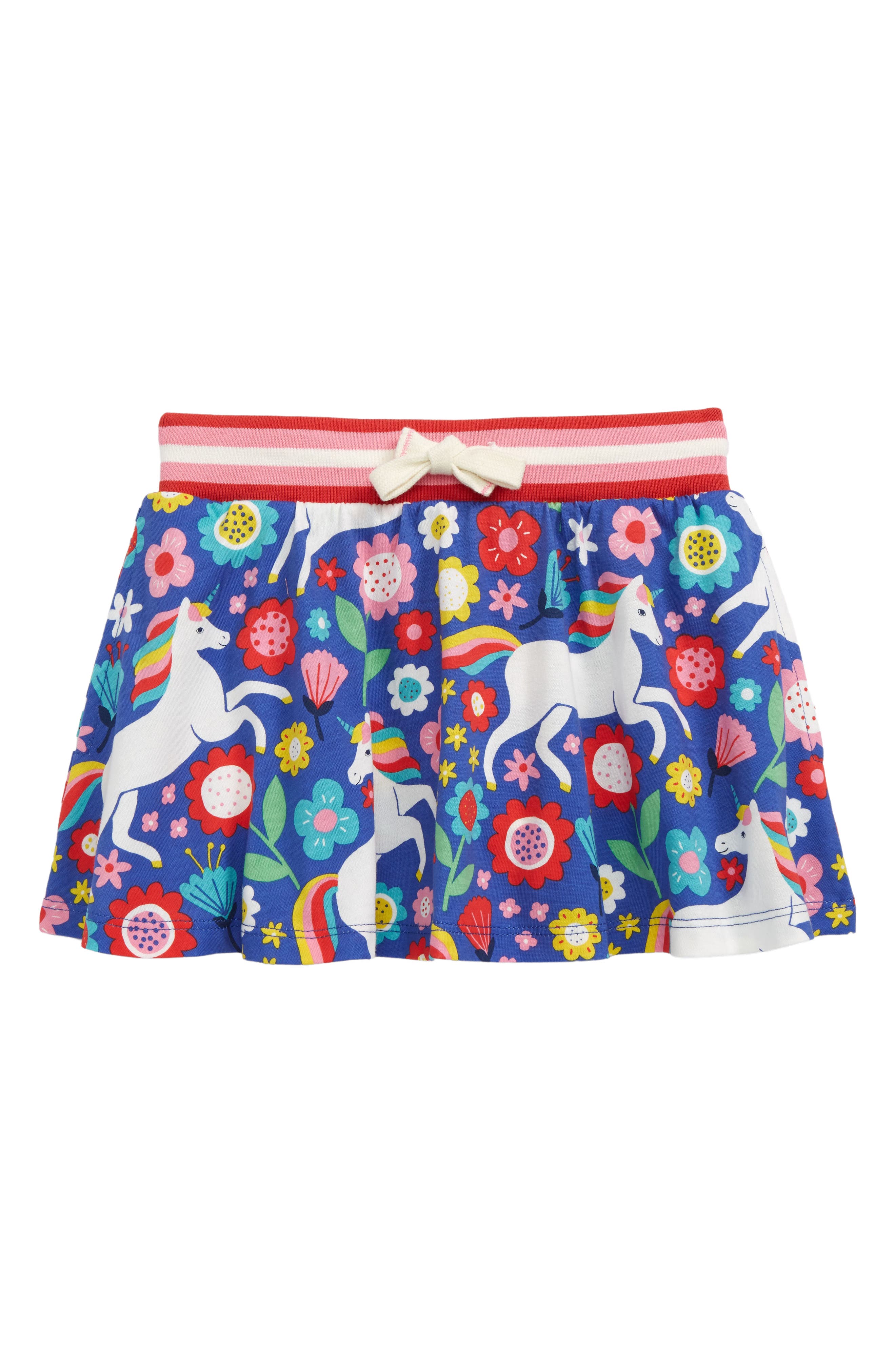 Mini Boden Kids' Unicorn Floral Jersey Skort | Nordstrom