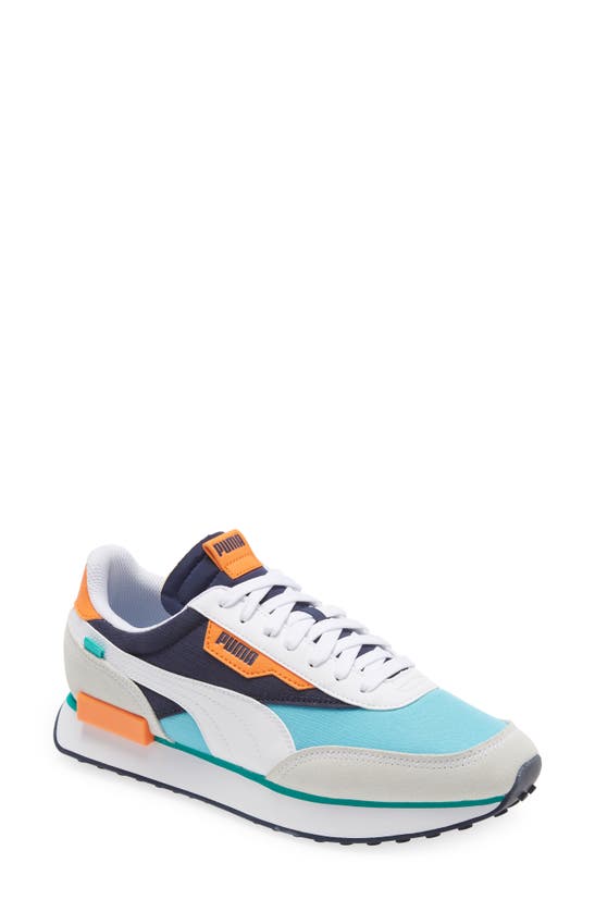 Puma Future Rider Play On Sneaker In White/ Blue | ModeSens