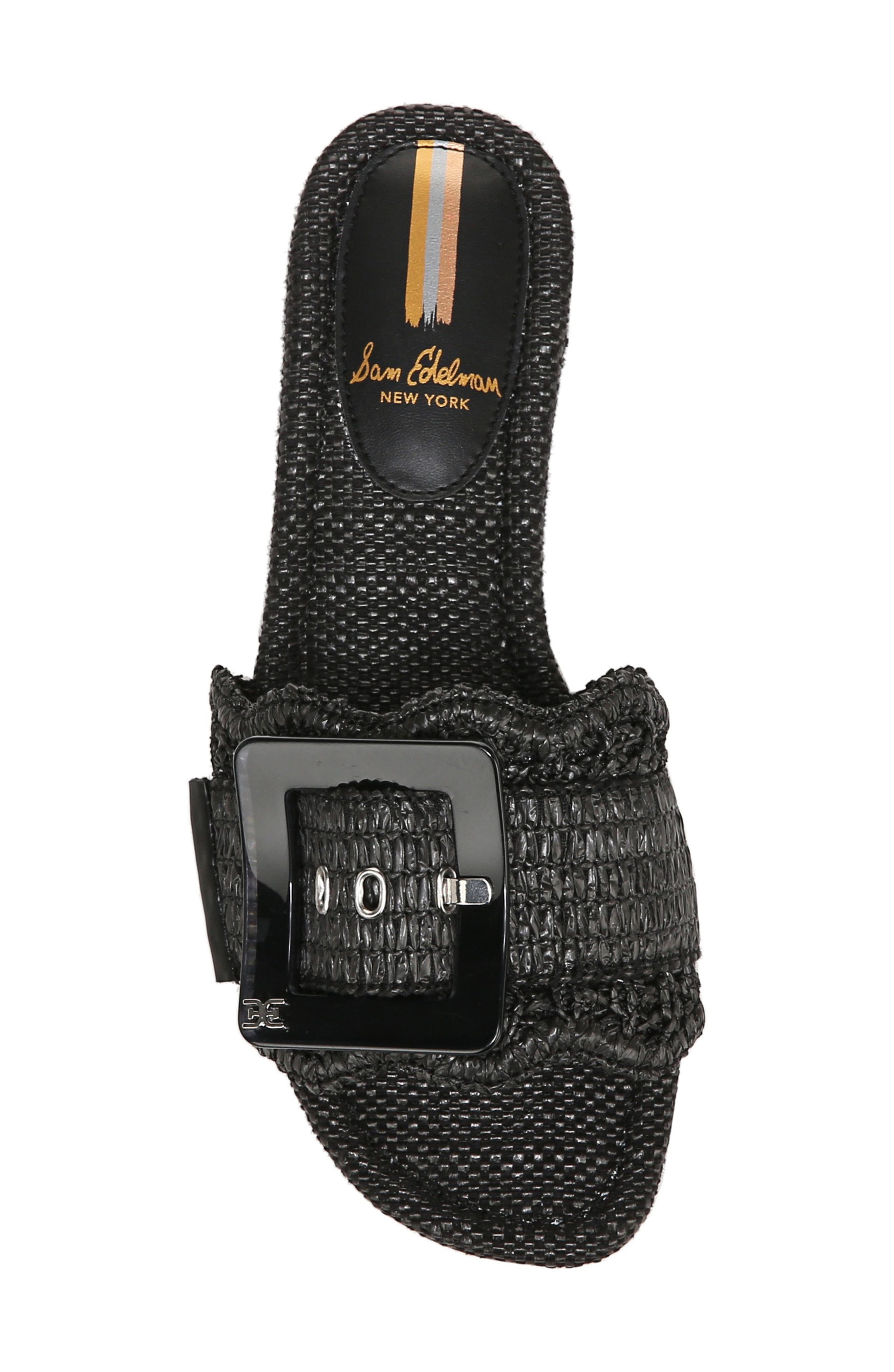 Sam Edelman Bambi Raffia Buckle Slide Sandal (Women) | Nordstromrack