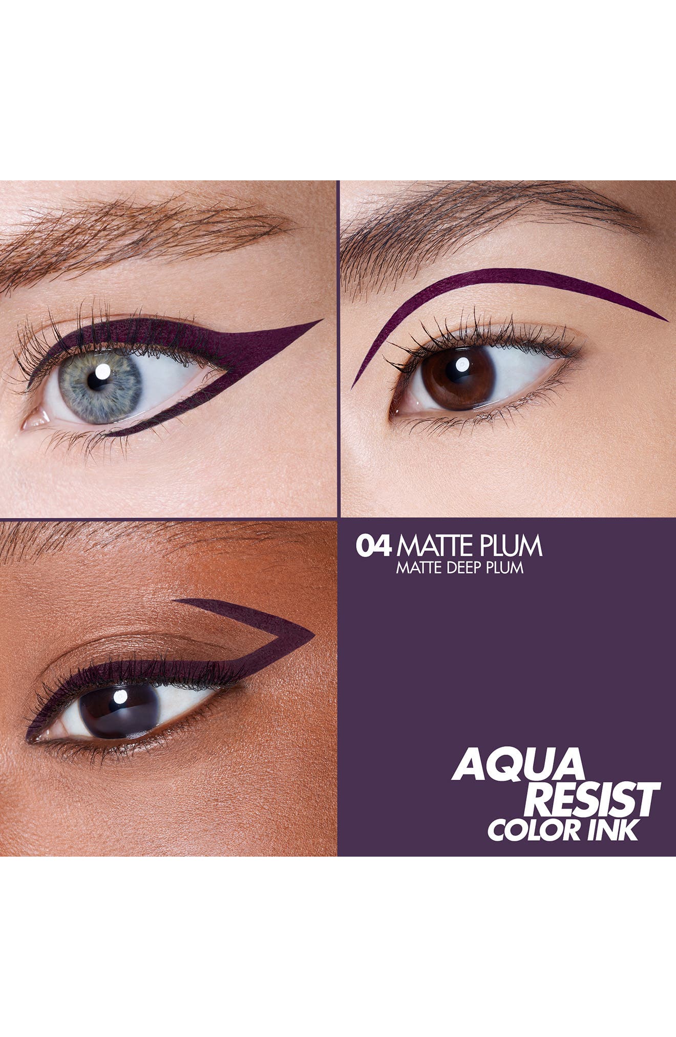 MAKE UP FOR EVER Aqua Resist Color Ink 24HR Waterproof Liquid Eyeliner in 04 Matte Plum Smart Closet
