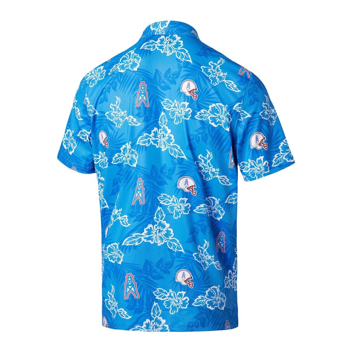 Reyn Spooner Men's Reyn Spooner Light Blue Houston Oilers Throwback Pua ...