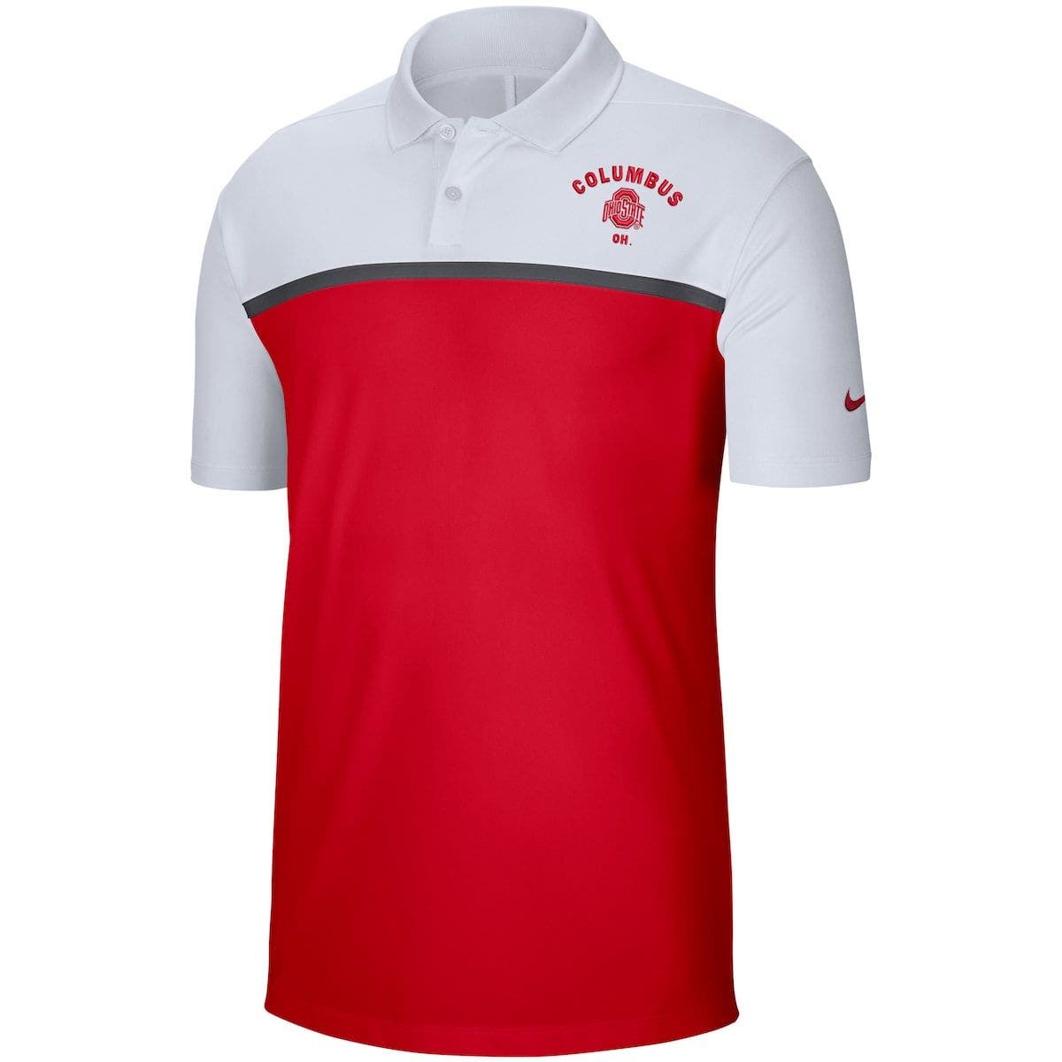 Nike Men's Nike White/Scarlet Ohio State Buckeyes Color Block Victory ...