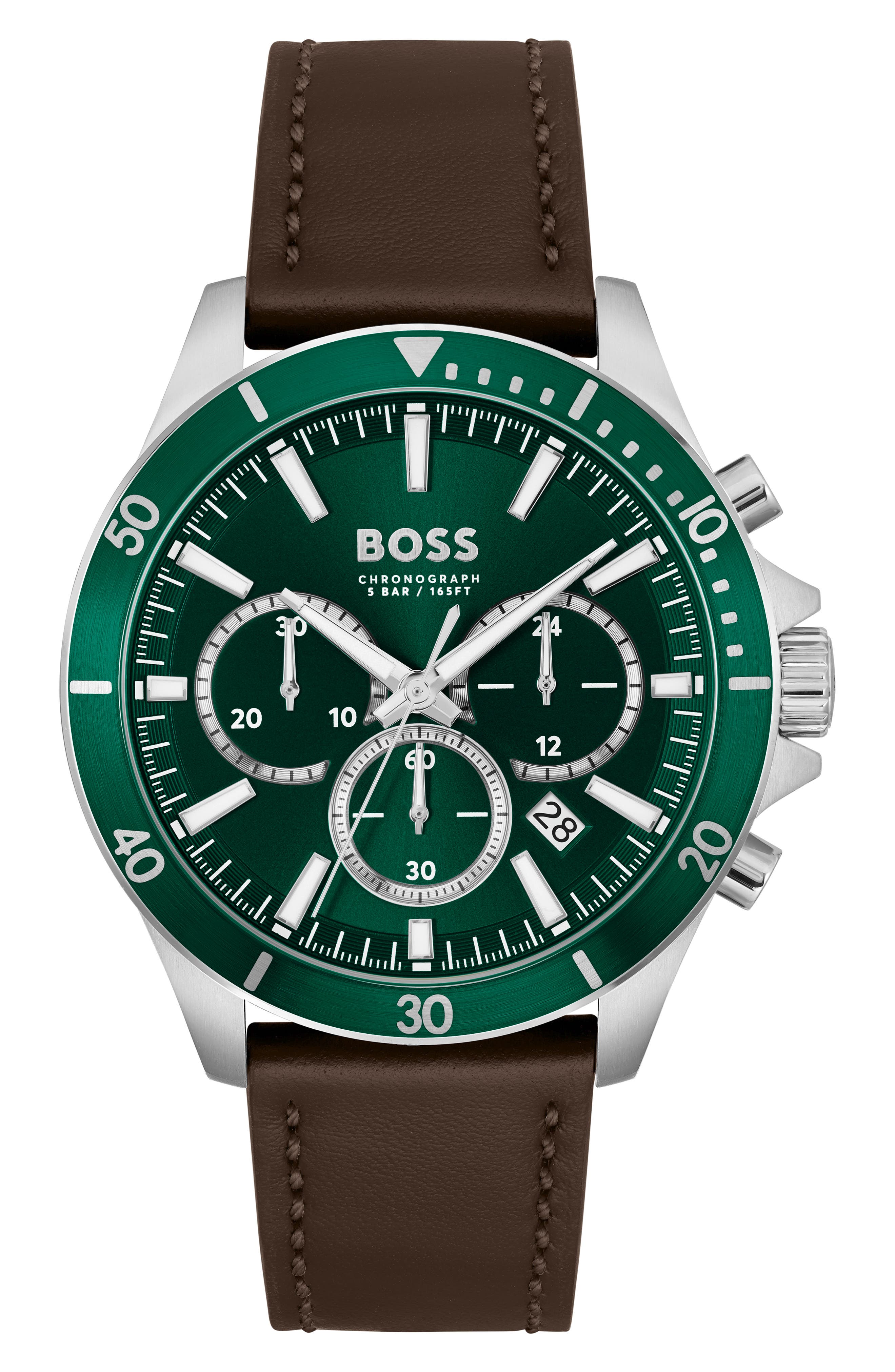 BOSS Troper Chronograph Leather Strap Watch, 45mm | Nordstrom