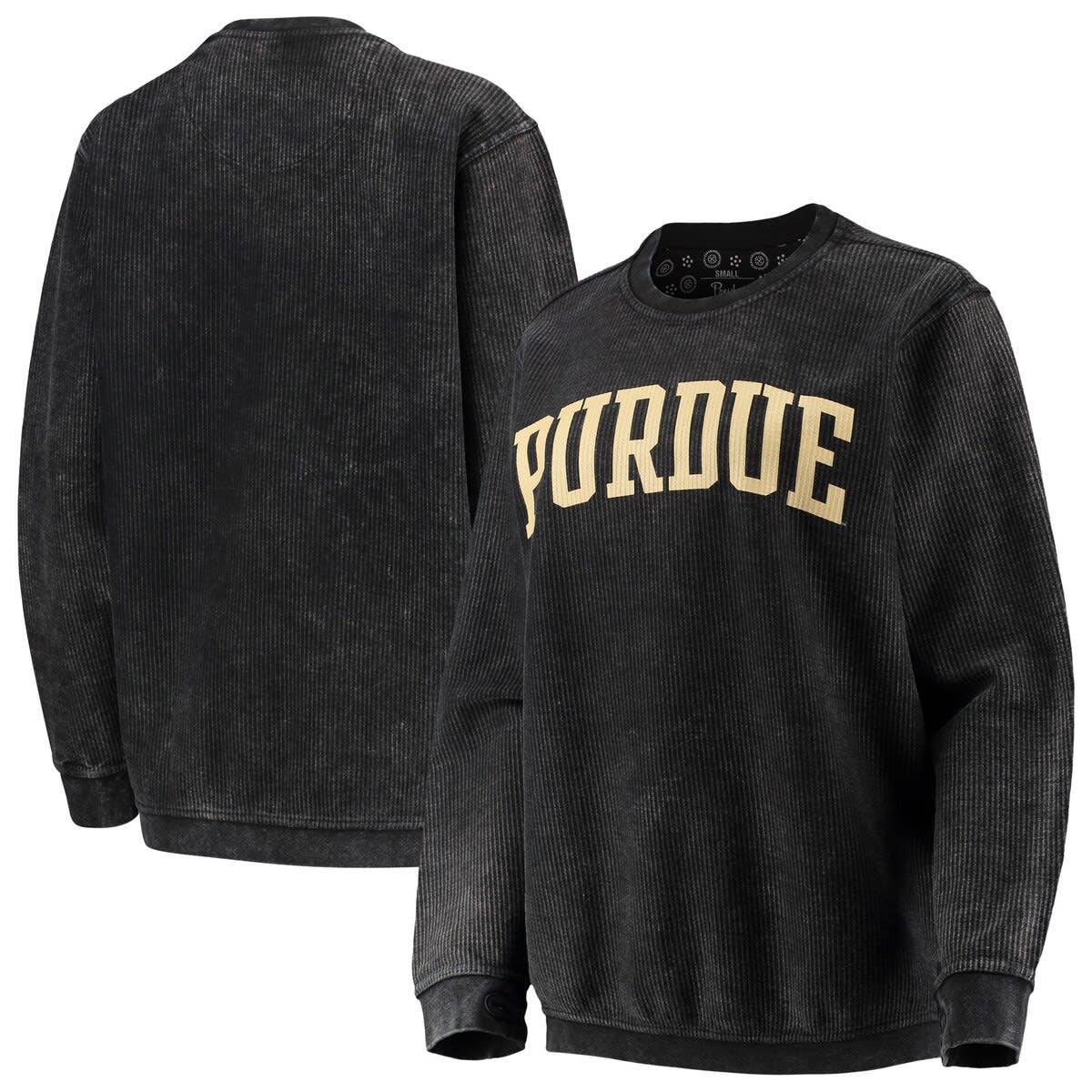 PRESSBOX Women's Pressbox Black Purdue Boilermakers Comfy Cord Vintage ...