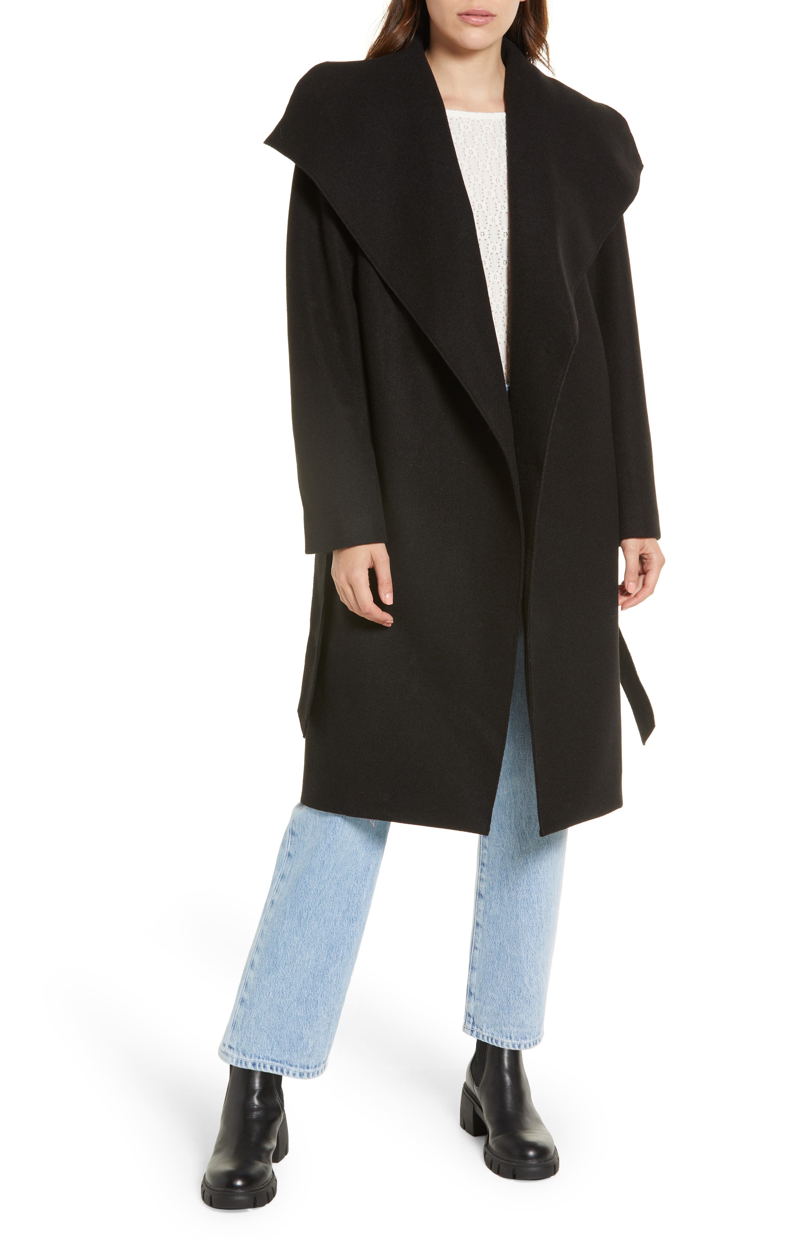 Noize Lena Belted Wrap Coat | Nordstromrack