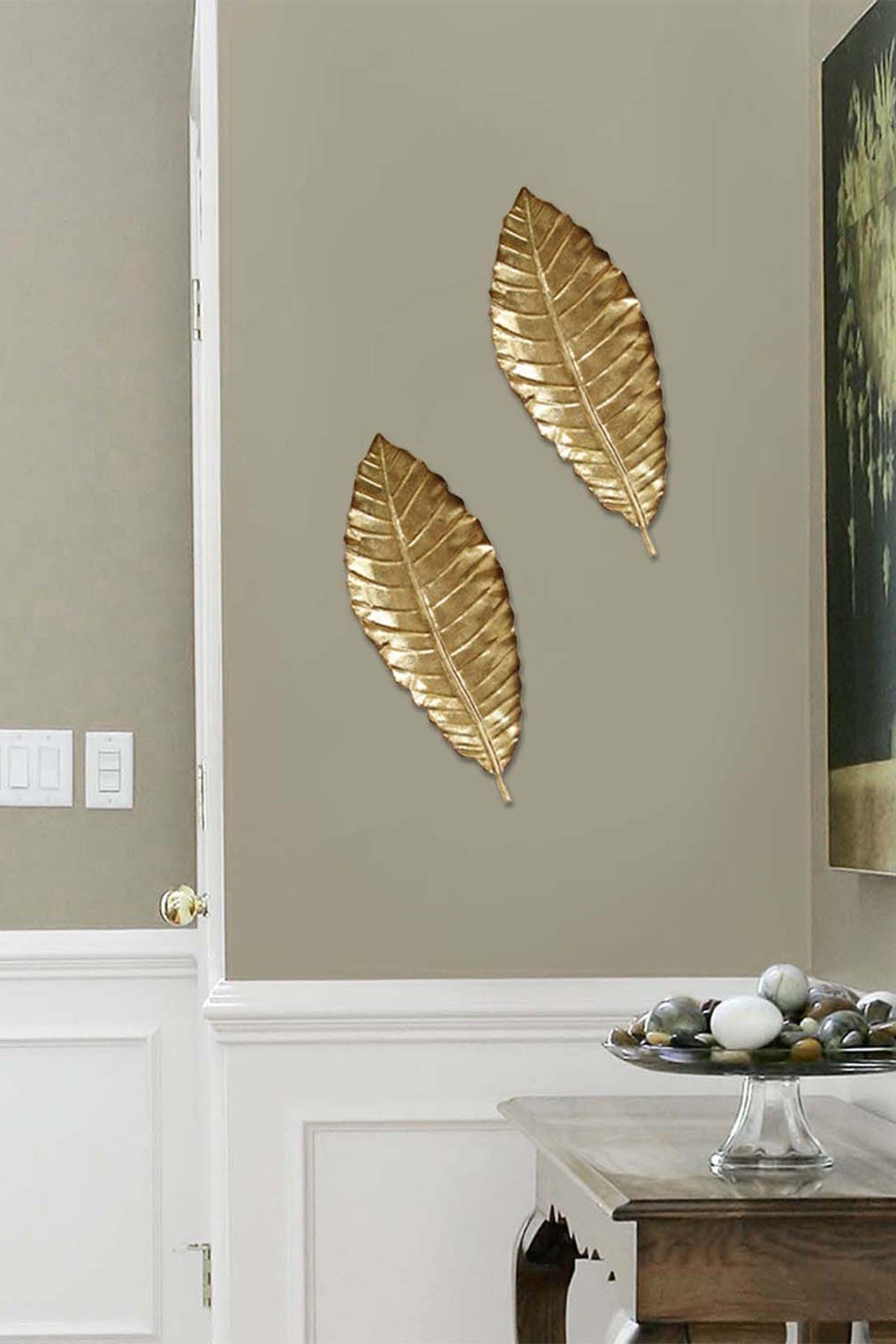 Stratton Home Gold Elegant Leaf Wall Decor | ModeSens