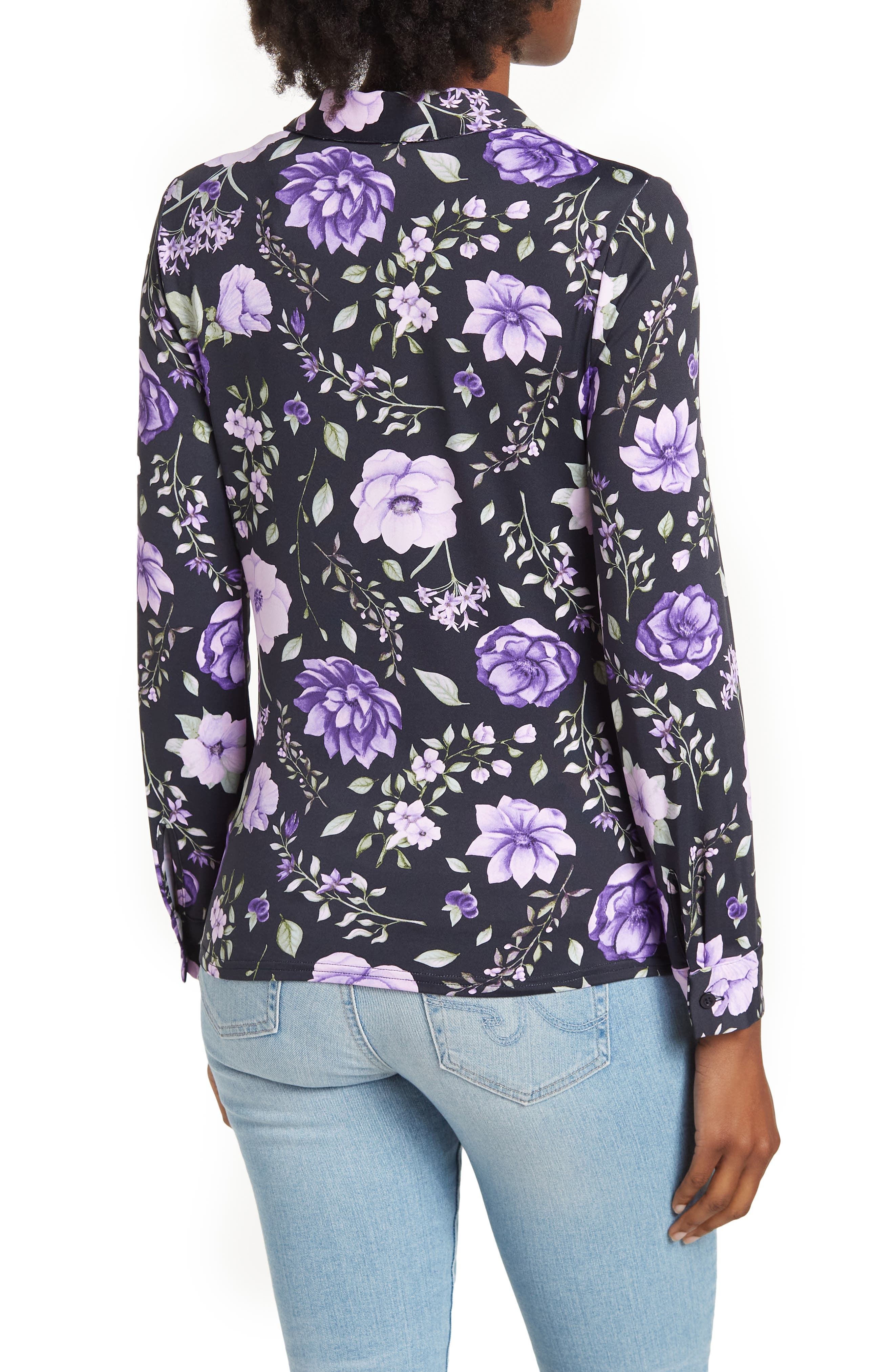 BY DESIGN Carla Ruched Button-Up Blouse | Nordstromrack