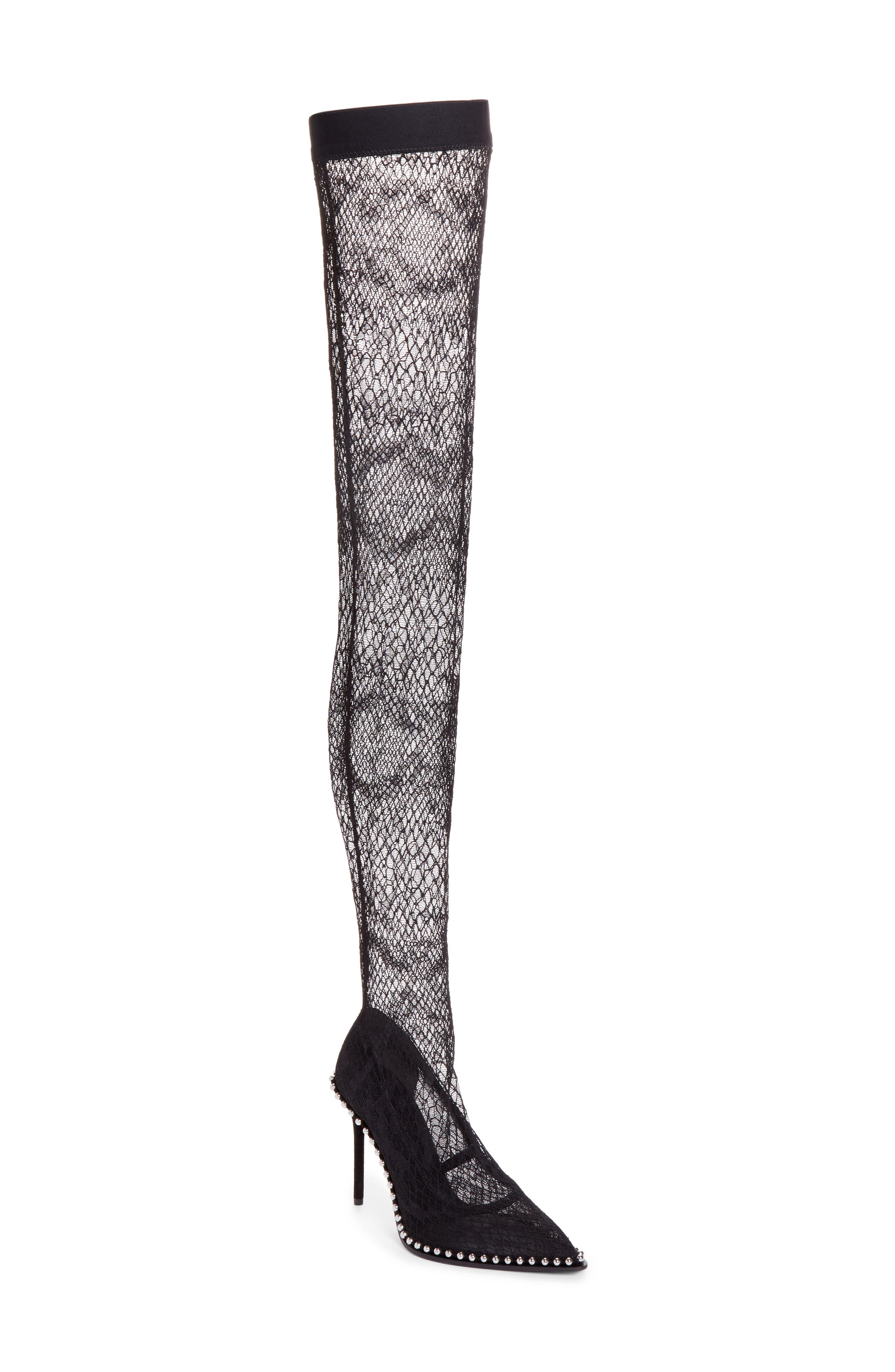 Alexander Wang Lyra Thigh-High Fishnet Stocking Pump (Women) | Nordstrom