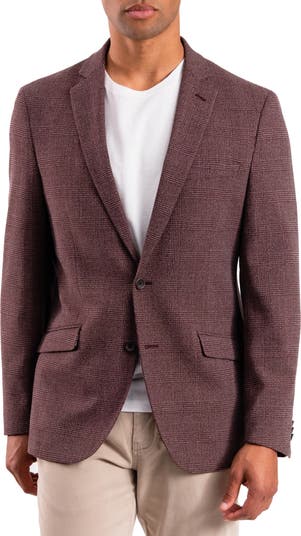SAVILE ROW CO Burgundy Plaid Sport Coat | Nordstromrack