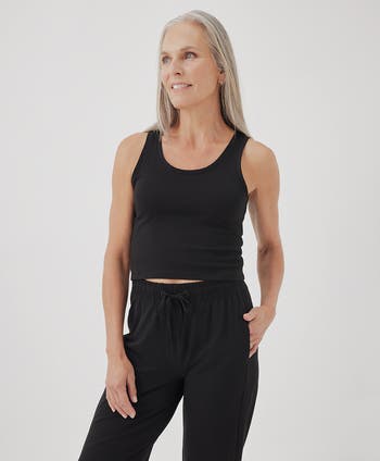 Pact Organic Cotton Cool Stretch Fitted Lounge Tank | Nordstrom