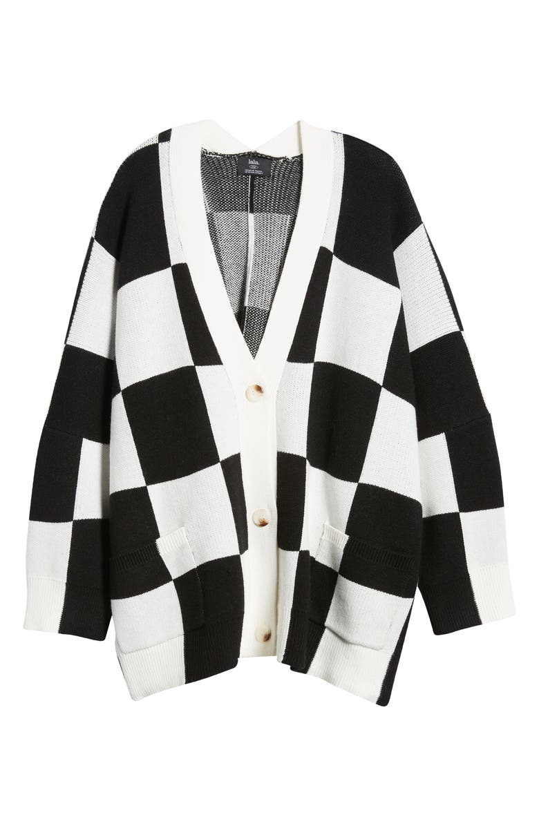 Dressed in Lala Love You Oversize Checkerboard Cardigan | Nordstrom
