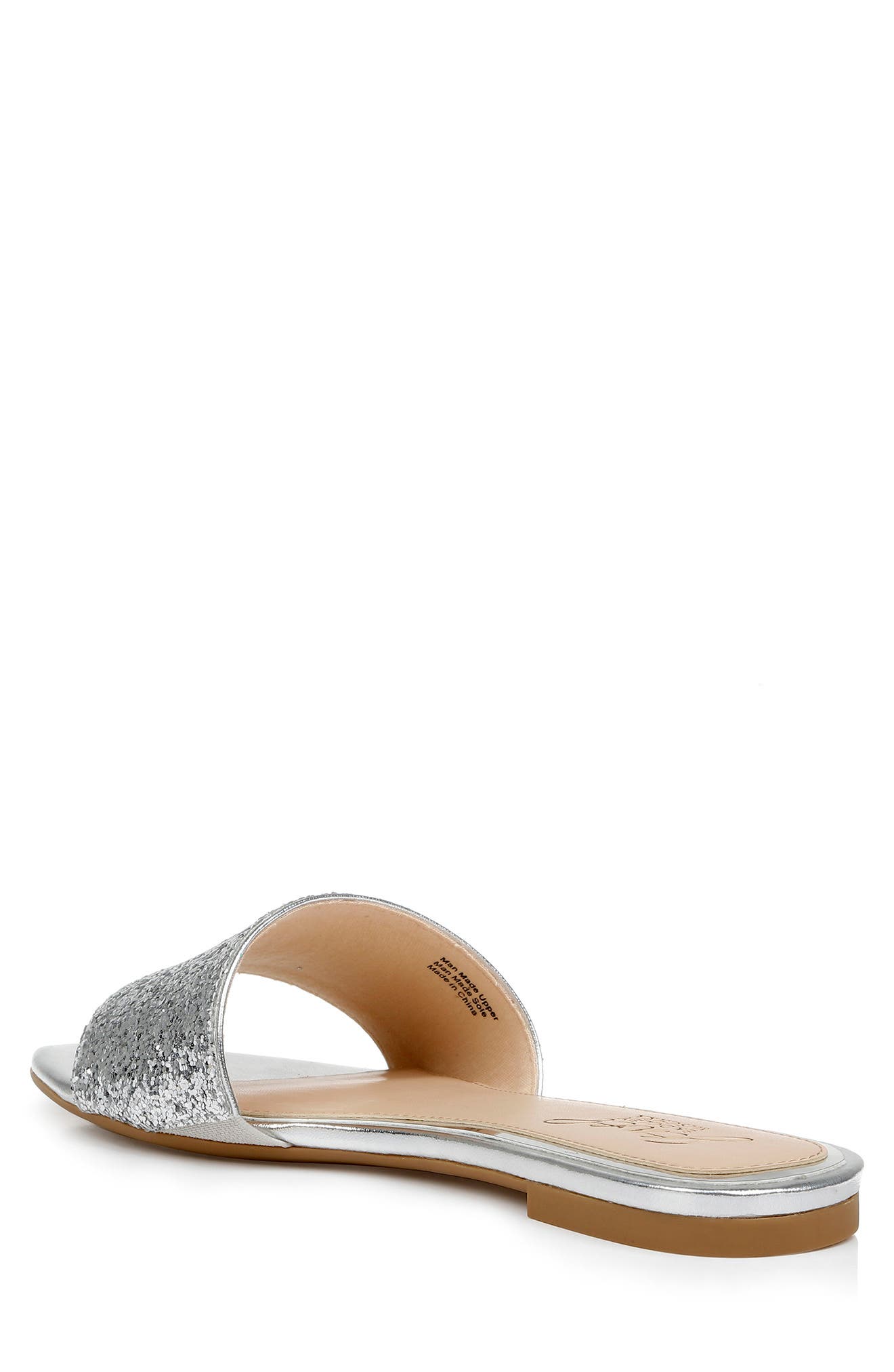 Jewel Badgley Mischka Dillian Glitter Slide Sandal (Women) | Nordstromrack