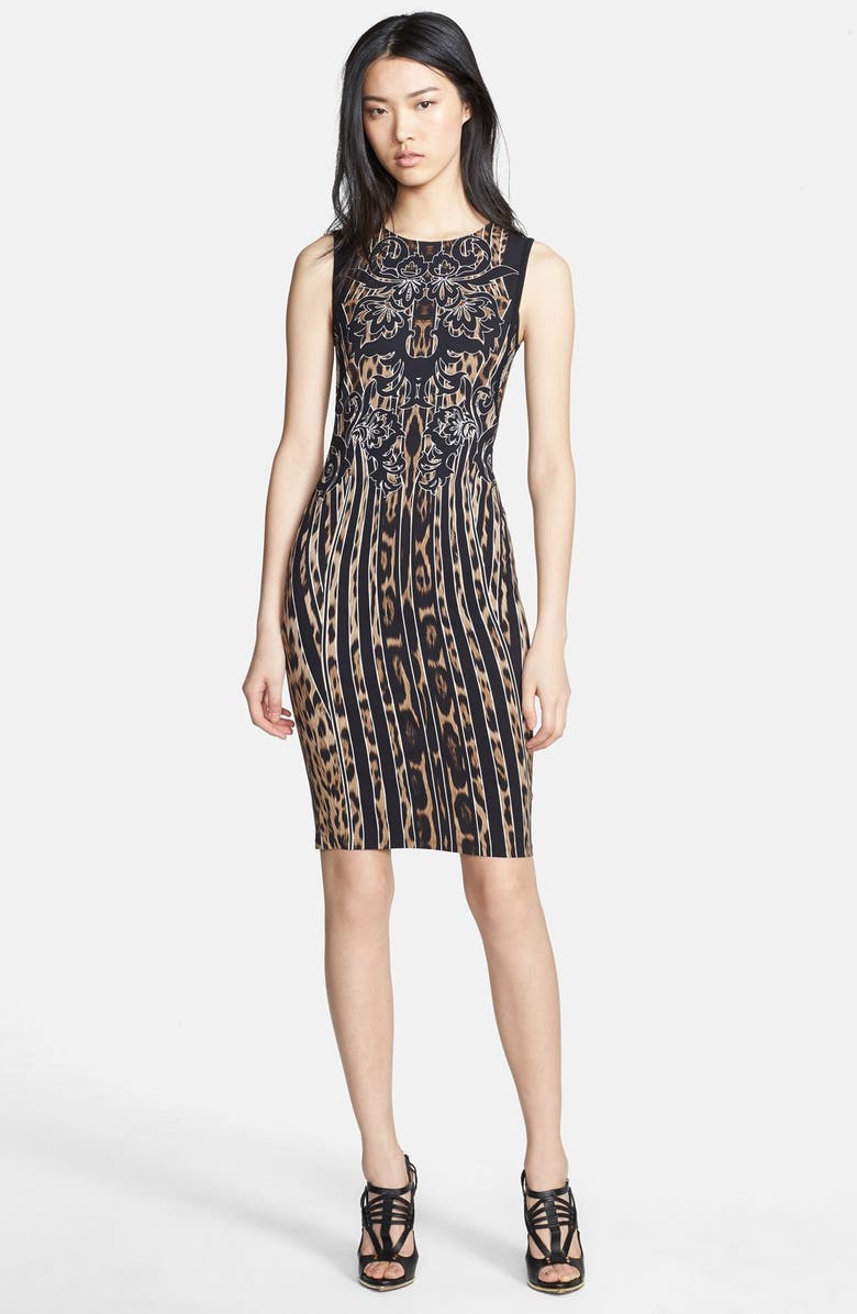 Roberto Cavalli Leopard Deco Print Dress Nordstrom