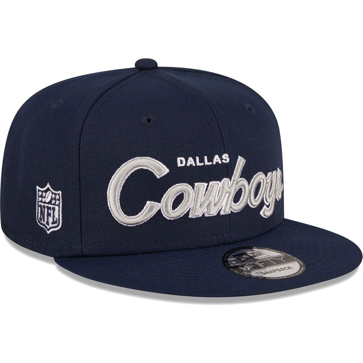 New Era Men's New Era Navy Dallas Cowboys Script 9FIFTY Snapback Hat ...