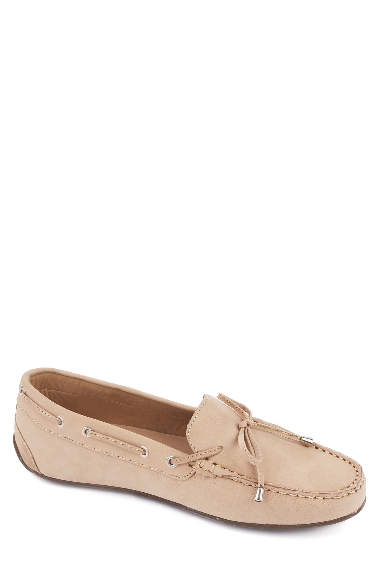 Driver Club Usa Riverview Leather Tie Loafer In Cream Nubuck | ModeSens