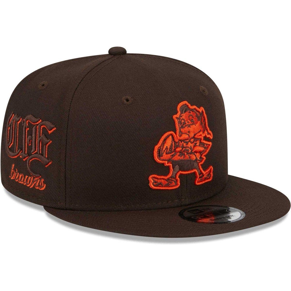 New Era Men's New Era Brown Cleveland Browns Goth Side Script 9FIFTY ...