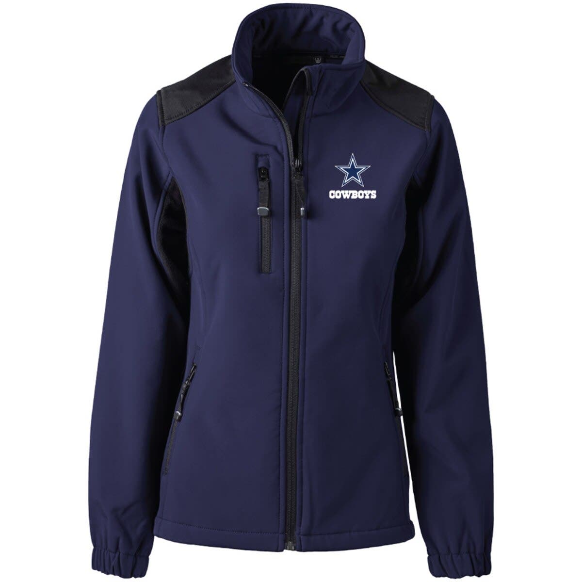 DUNBROOKE Women's Navy Dallas Cowboys Full-Zip Softshell Fleece Jacket ...