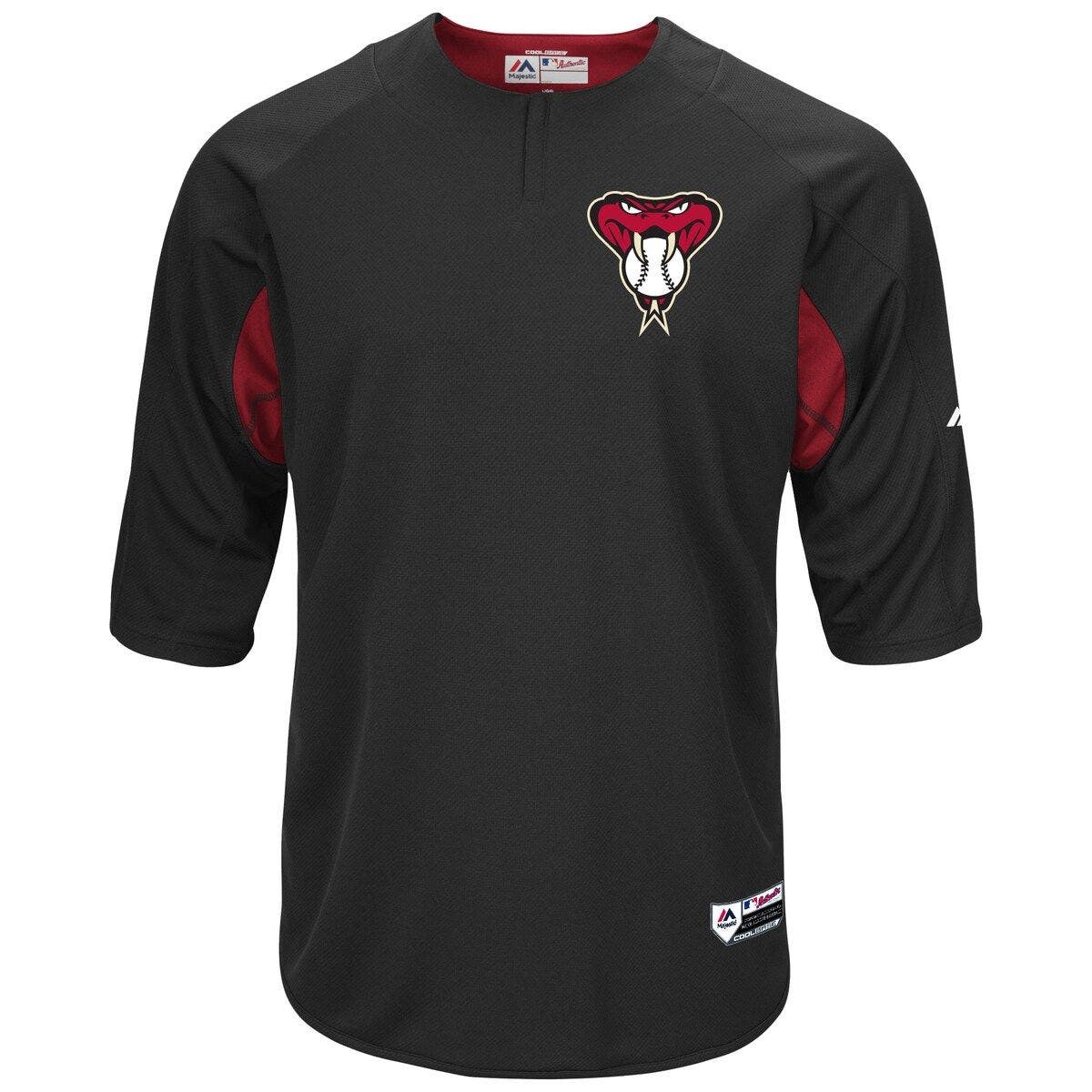MAJESTIC Men's Majestic Black/Sedona Red Arizona Diamondbacks Authentic ...
