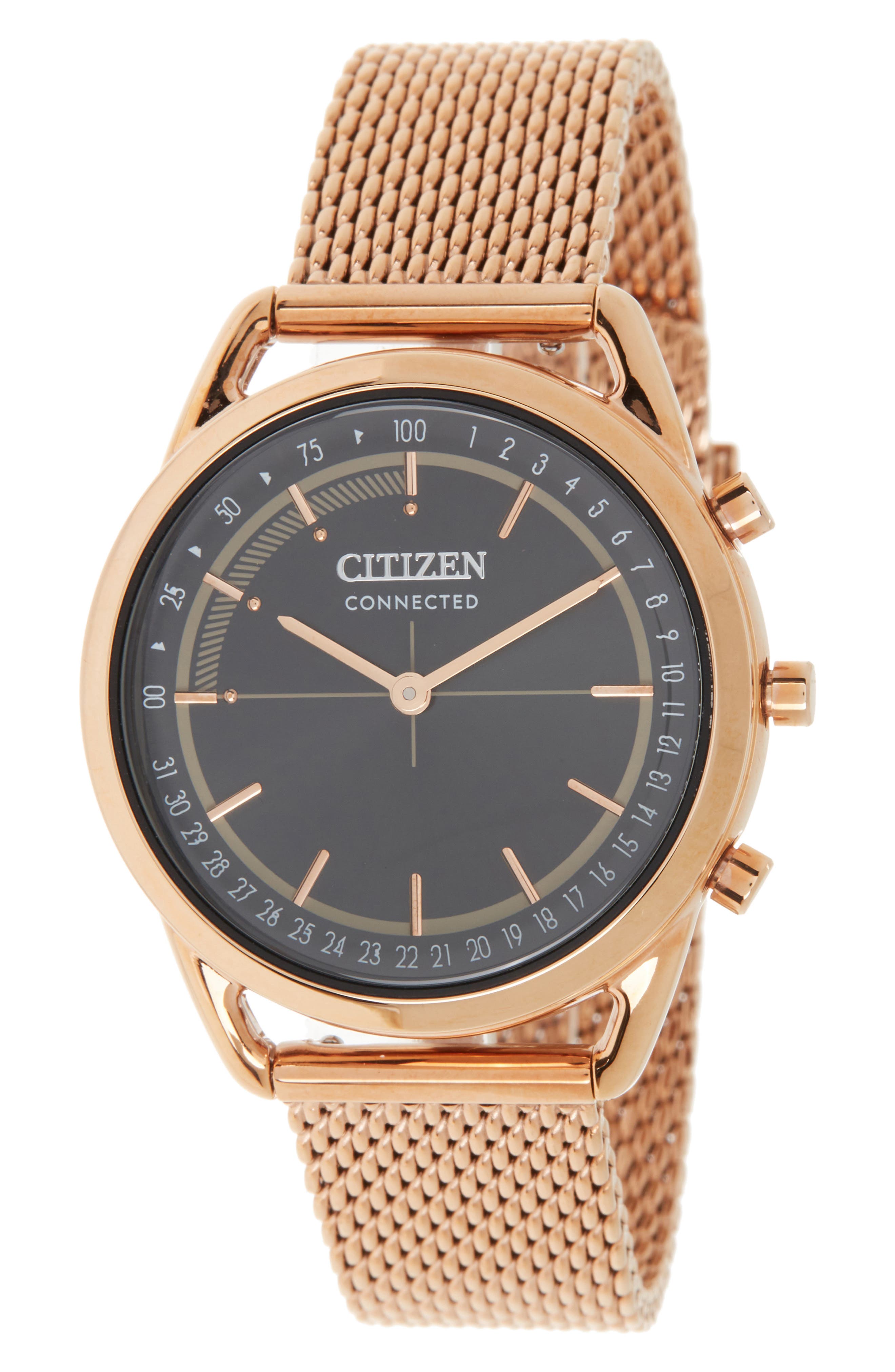 Citizen Women's Rose Gold-Tone Connectivity Bracelet Watch, 36mm ...