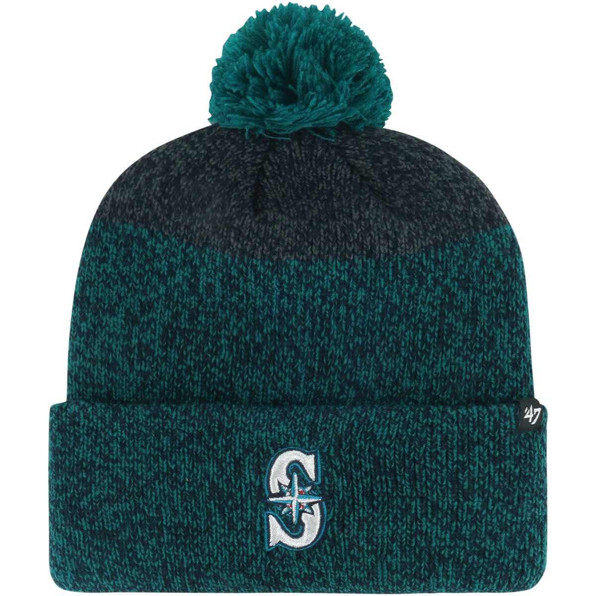 '47 Men's '47 Navy Seattle Mariners Darkfreeze Cuffed Knit Hat with Pom ...
