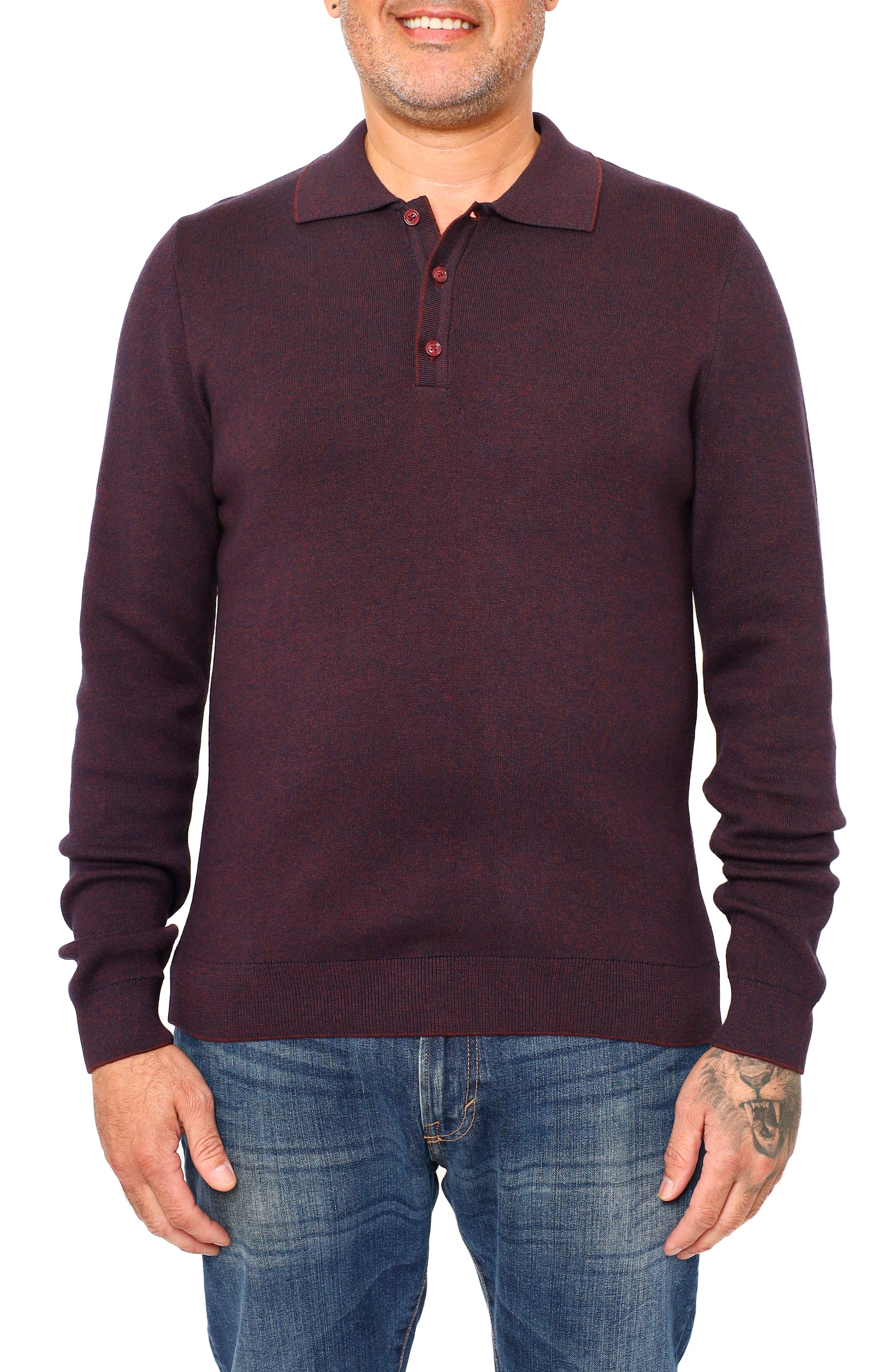 VELLAPAIS Torreno Long Sleeve Polo | Nordstromrack