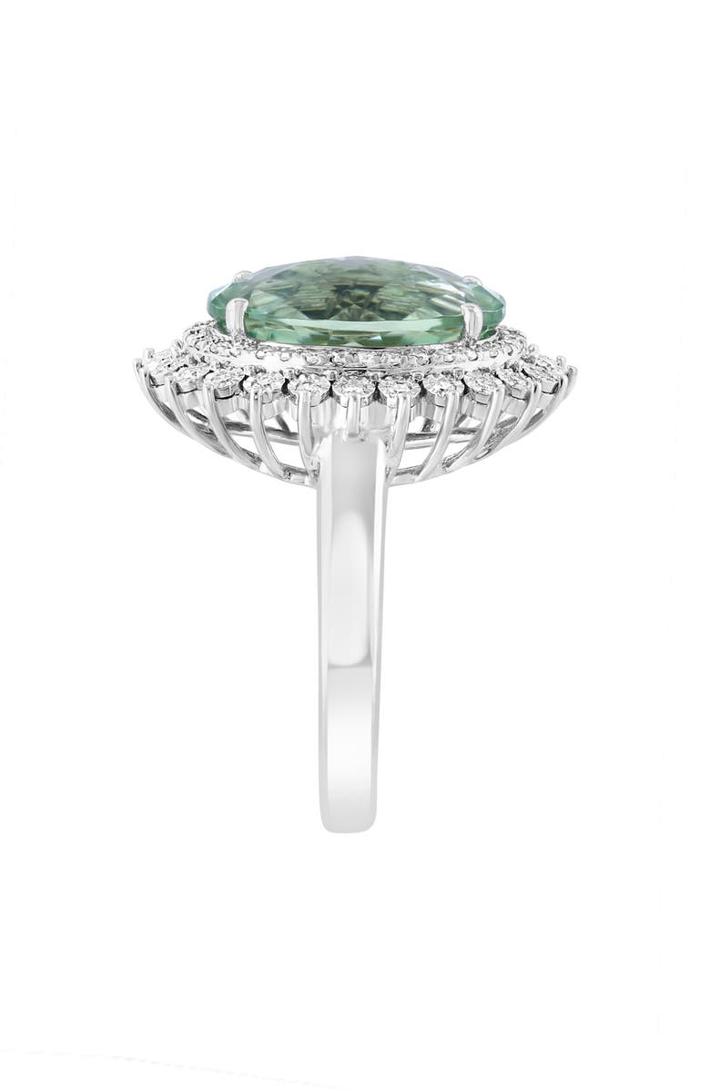 EFFY 14K White Gold, Diamond & Green Quartz Ring - 0.34 ctw | Nordstromrack