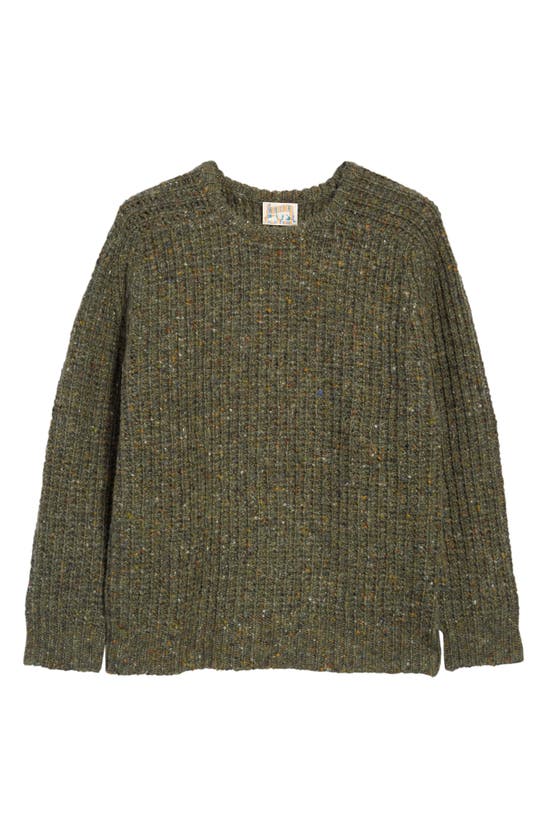 Wythe Donegal Wool Sweater In Olive Drab | ModeSens