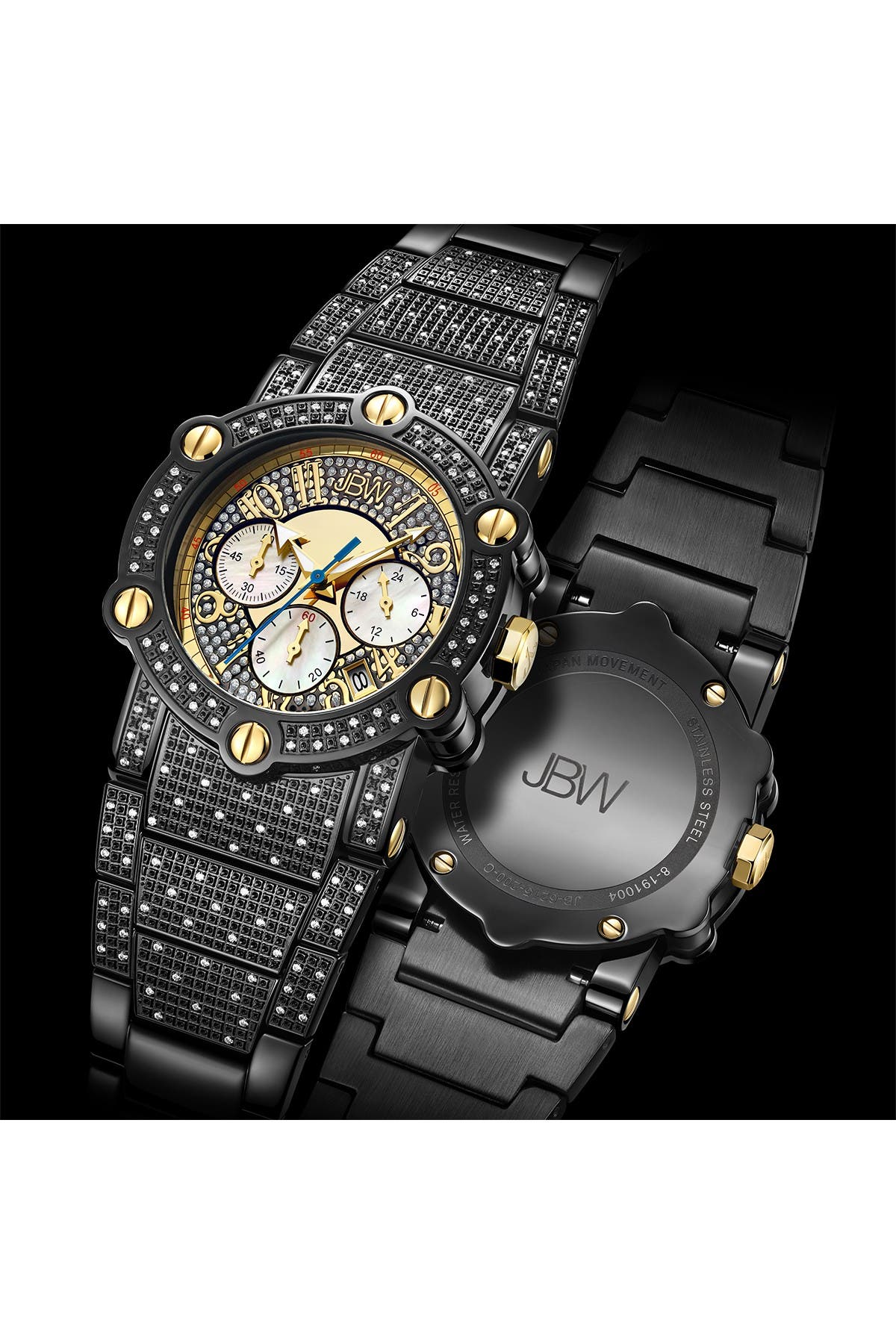 JBW Men's Phantom Metal Diamond Bracelet Watch, 42mm - 2.00 ctw ...