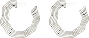 Open Edit Wavy Coil Hoop Earrings | Nordstromrack