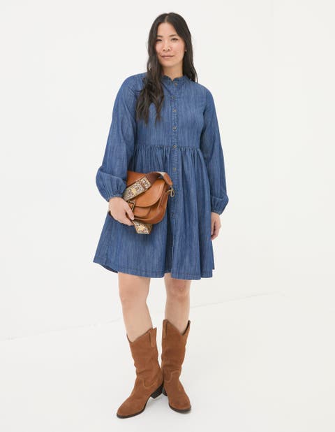 Women's Long Sleeve Denim Dresses | Nordstrom