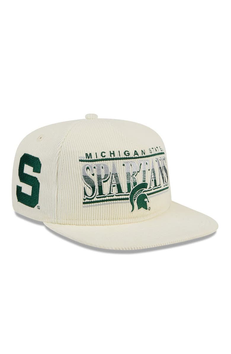 New Era Men's New Era White Michigan State Spartans Throwback Golfer ...