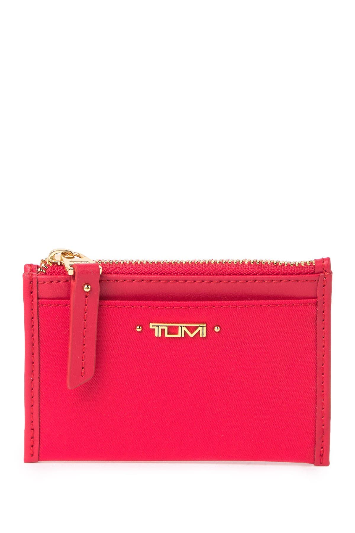Tumi Small Leather Zip Card Case In Ultra Red | ModeSens