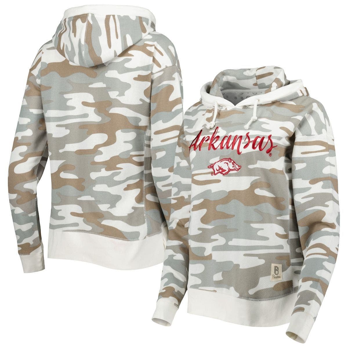 PRESSBOX Women's Pressbox Camo Arkansas Razorbacks San Pablo Pullover ...