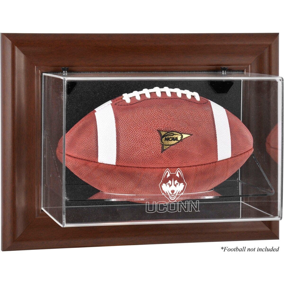 FANATICS AUTHENTIC UConn Huskies Brown Framed Wall Mounted Football ...
