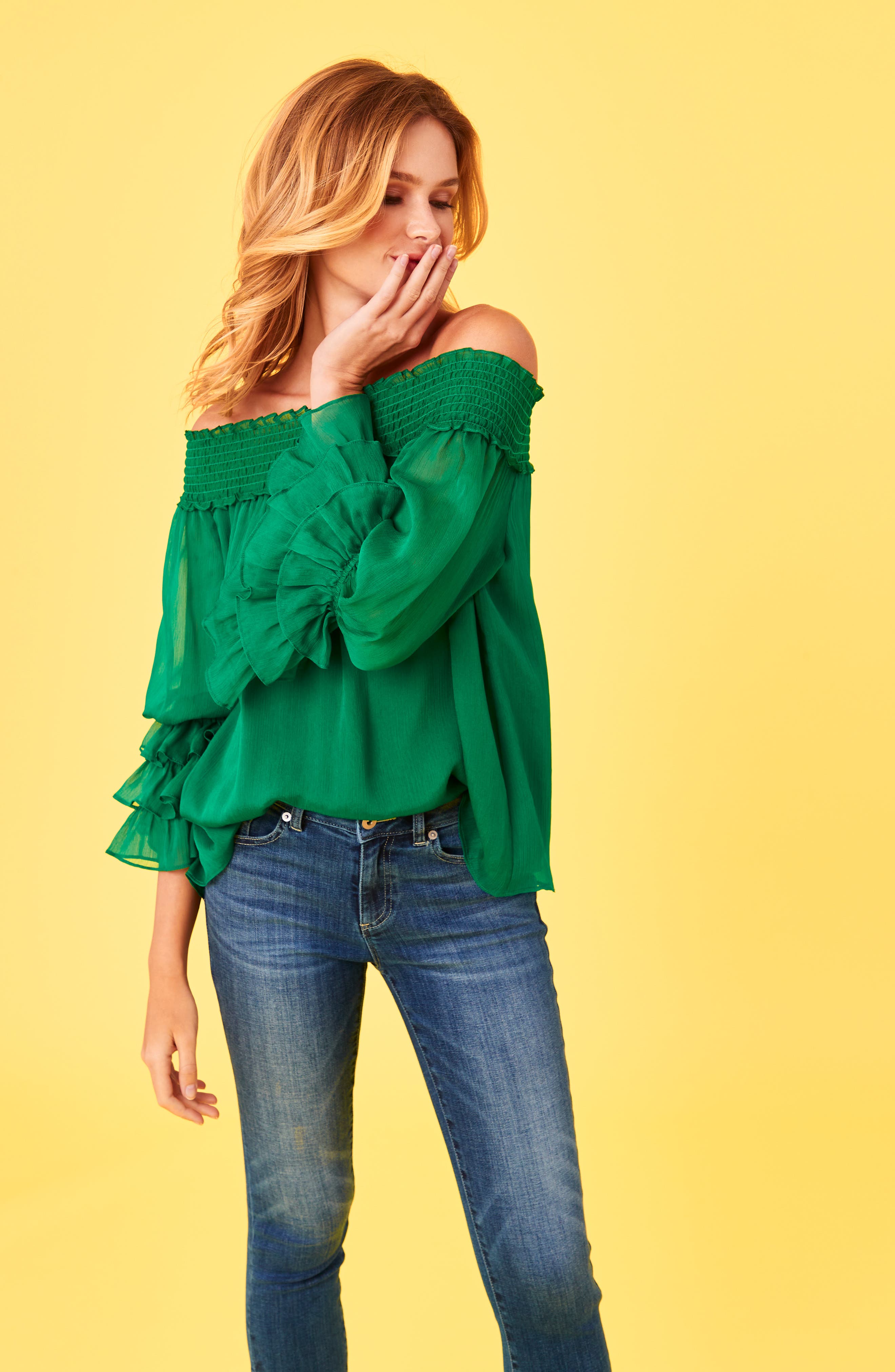 CeCe Off the Shoulder Ruffle Cuff Blouse | Nordstrom