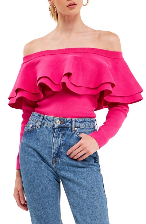 Women's Pink Off the Shoulder Tops | Nordstrom