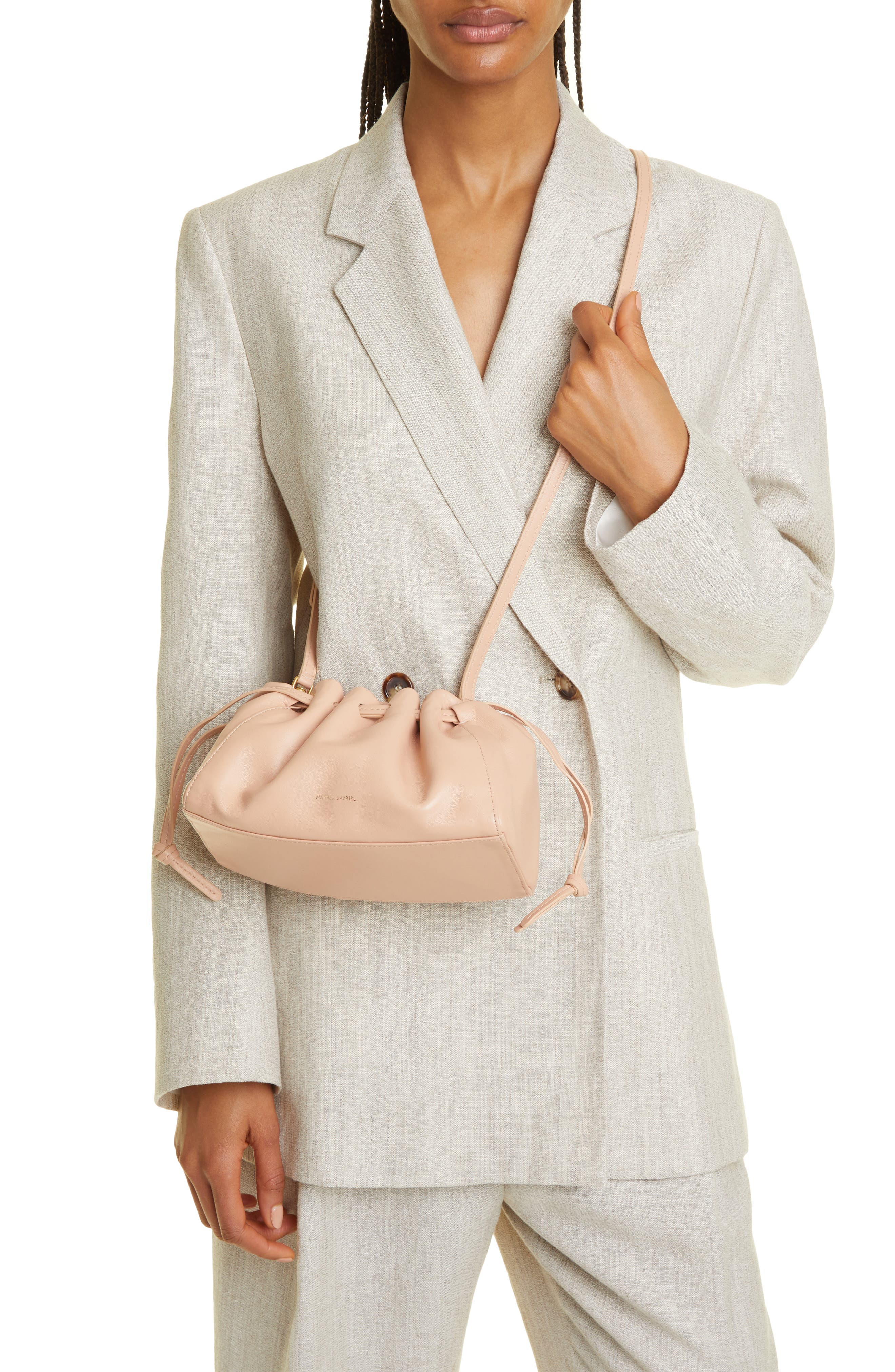 Mansur Gavriel Mini Bloom Leather Drawstring Bag | Nordstrom