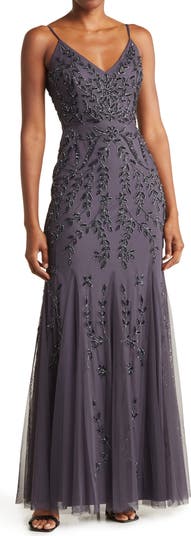Marina Beaded V-Neck Gown | Nordstromrack