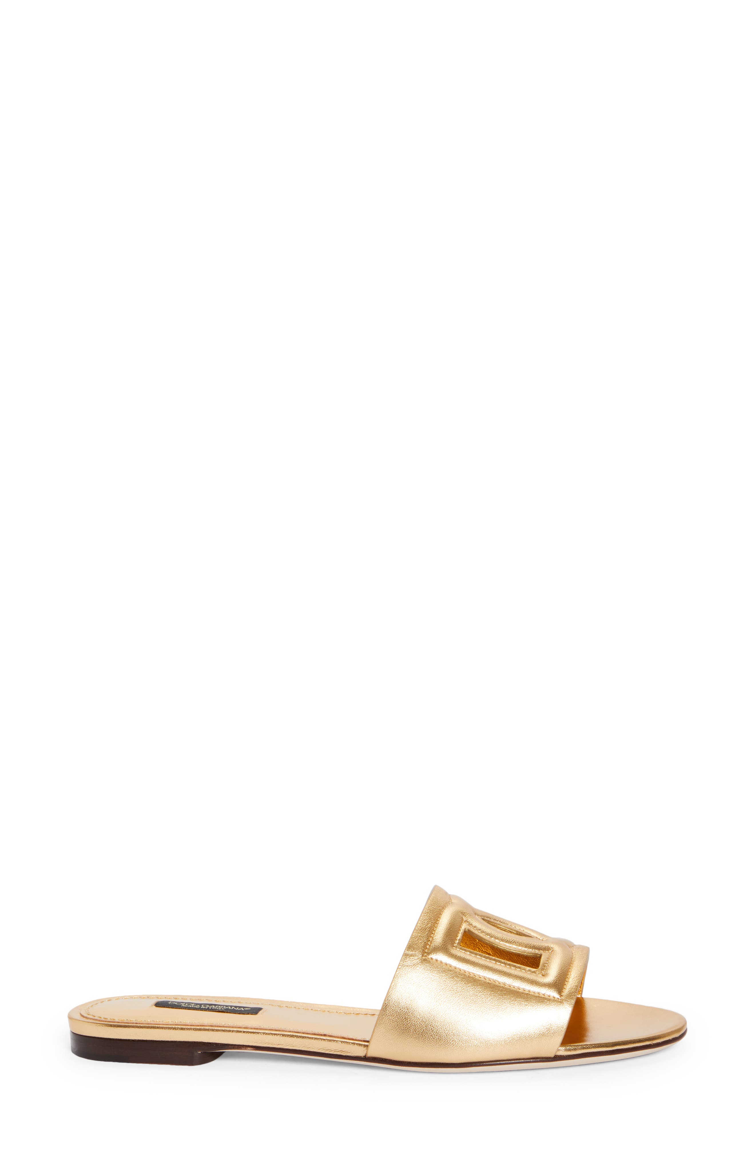 Dolce&Gabbana Bianca Interlock Slide Sandal (Women) | Nordstrom