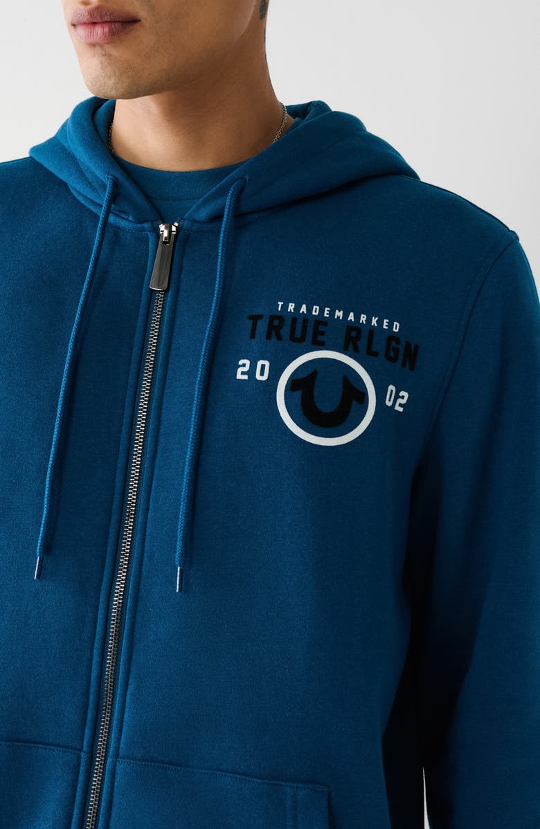 True Religion Brand Jeans Trademarked Logo Zip-Up Hoodie | Nordstromrack