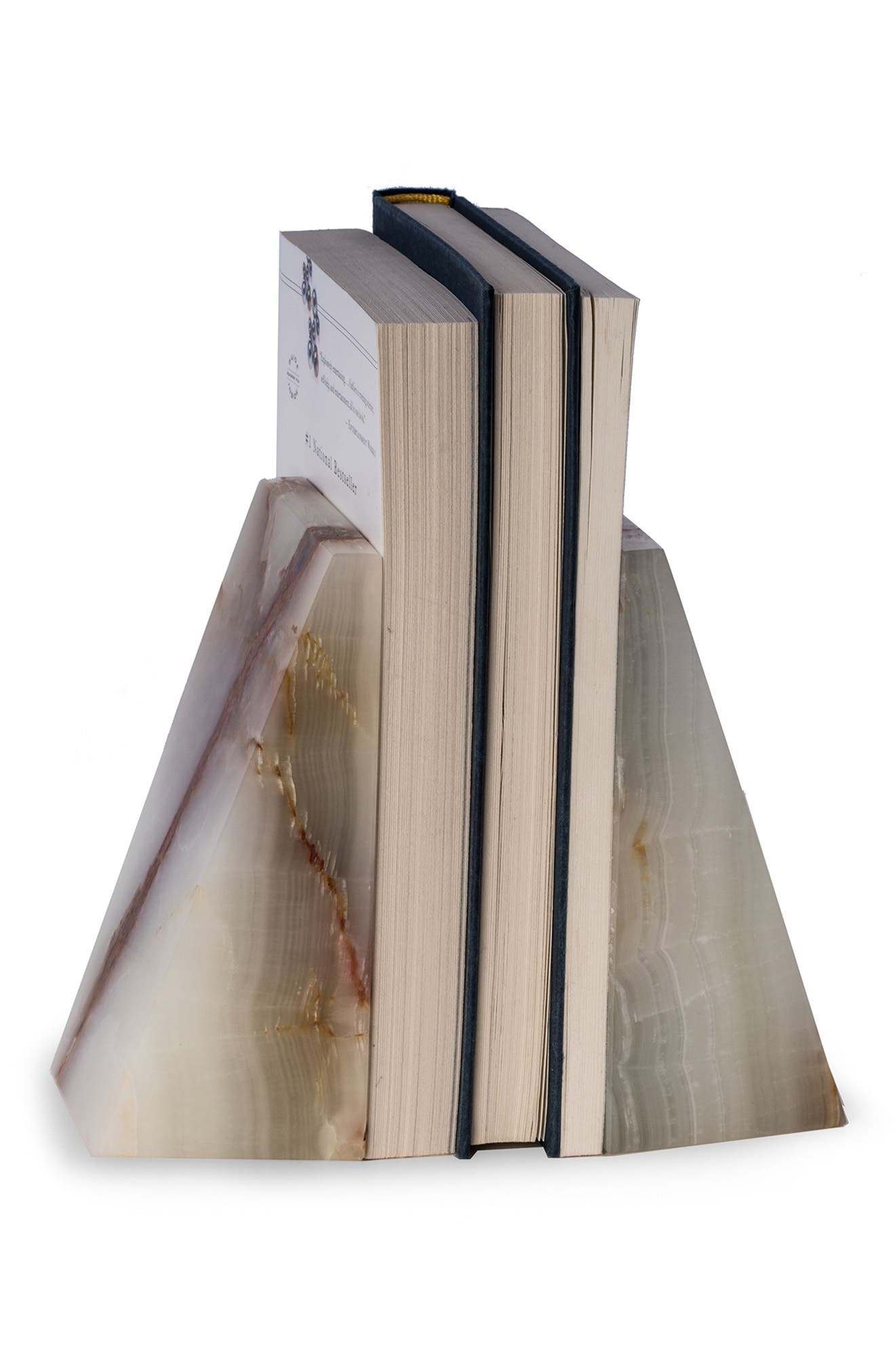 Bey-Berk Onyx Solid Marble Wedge Bookends | Nordstrom