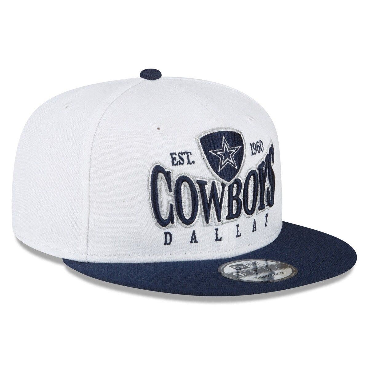 New Era Men's New Era White Dallas Cowboys Crest 9FIFTY Snapback Hat ...