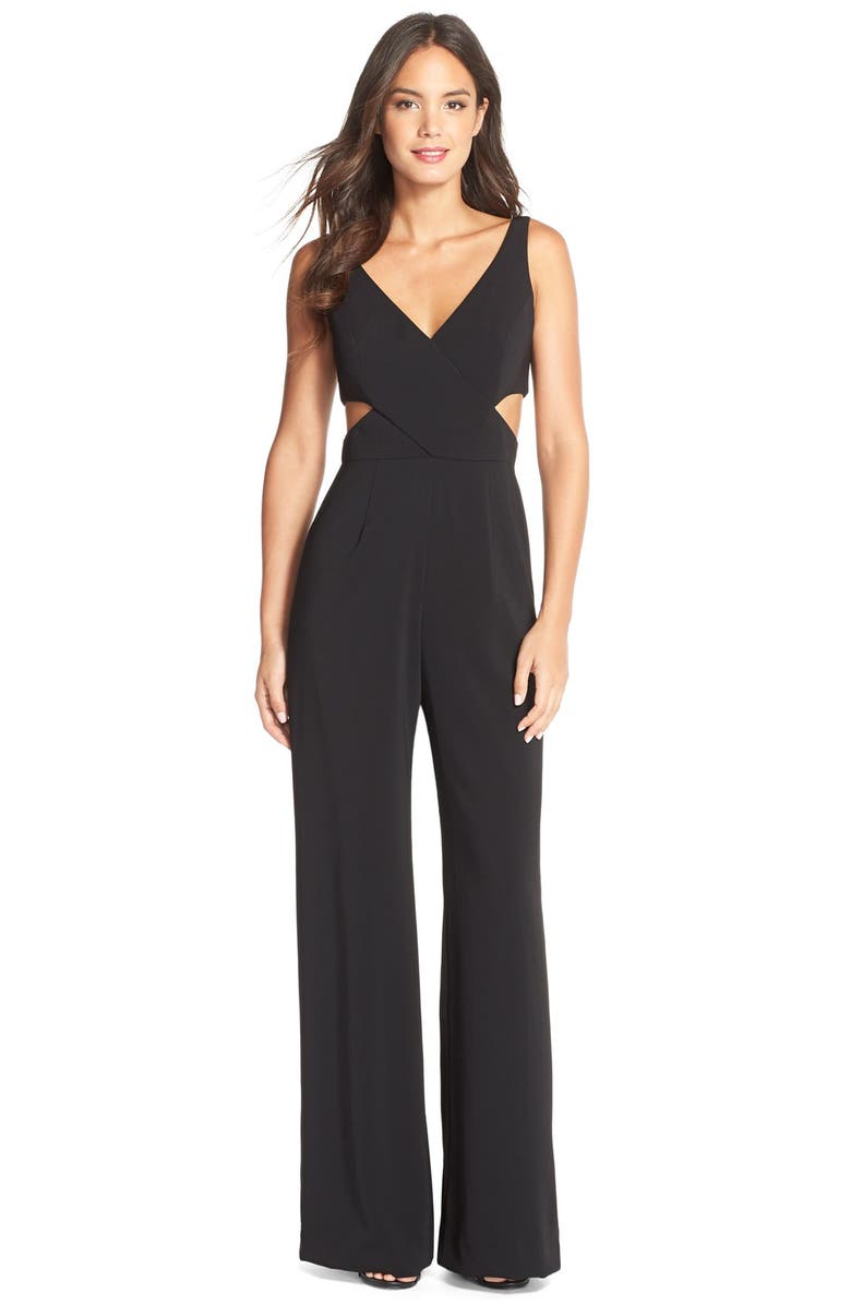 Jay Godfrey Linc Cutout Sides Crepe Jumpsuit Nordstrom