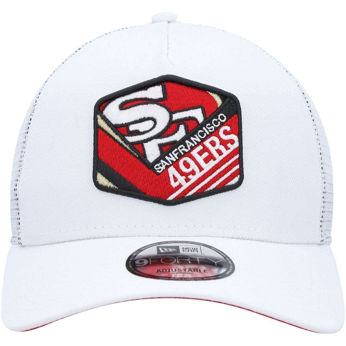 New Era Men's New Era White San Francisco 49ers Patch 9FORTY Trucker ...